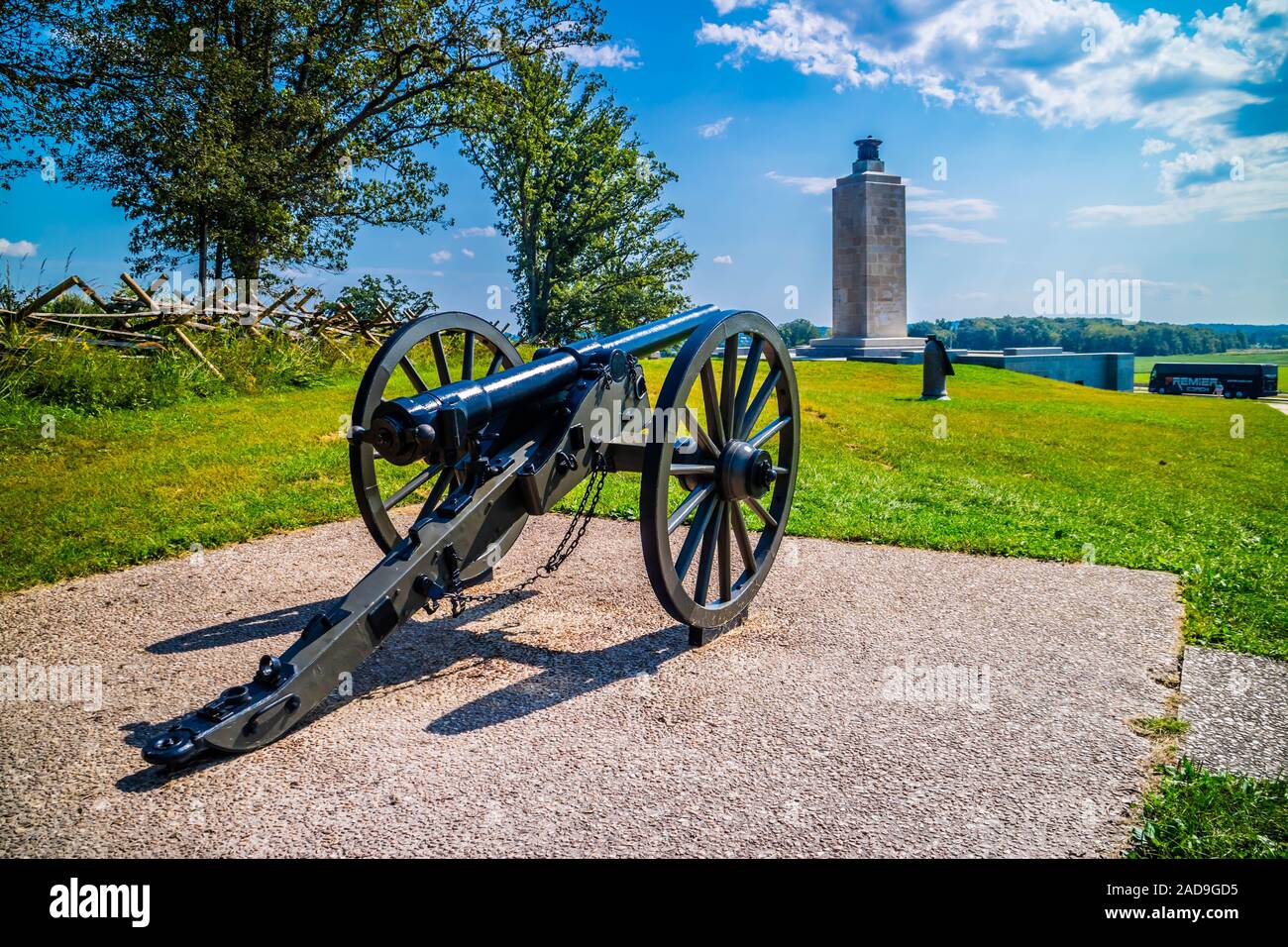 An old 19th century artillery cannon in Gettysburg, Pennsylvania Stock ...