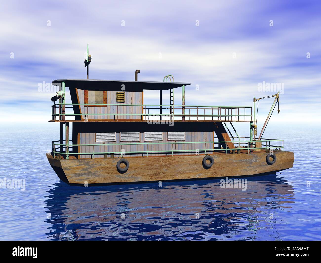 Wooden ferry on water hi-res stock photography and images - Alamy