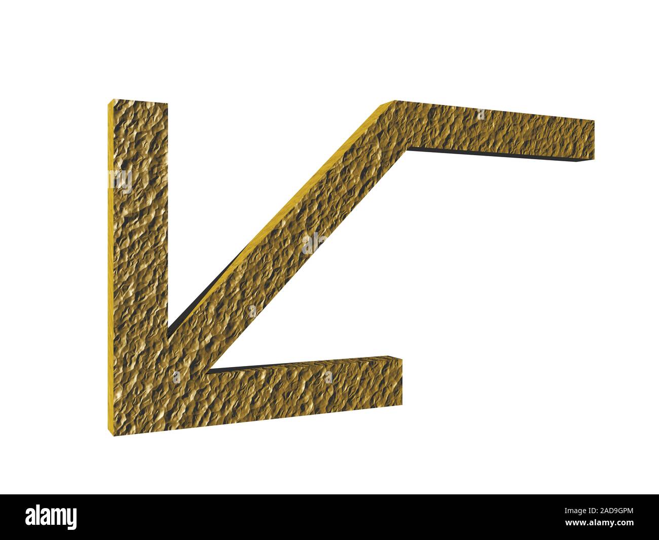 metallic arrow point down Stock Photo - Alamy