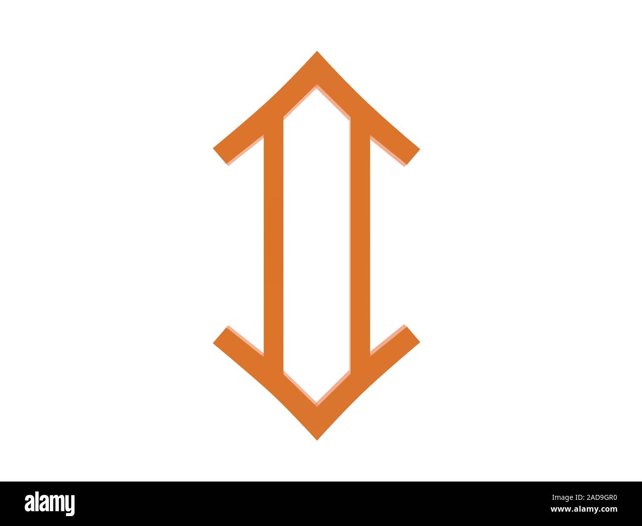brown double arrow Stock Photo - Alamy
