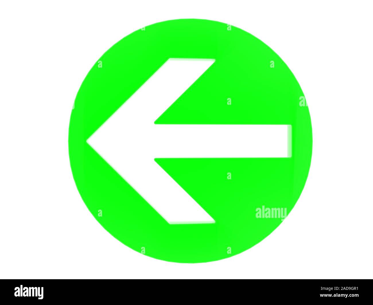 Arrow pointing left on Cut Out Stock Images & Pictures - Alamy