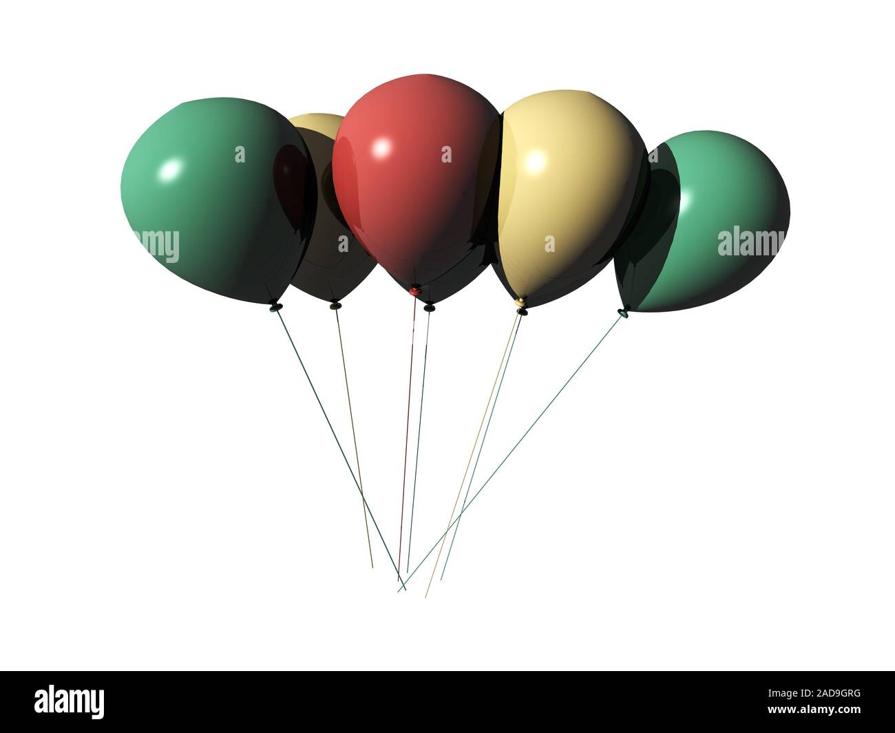 colorful balloons on threads Stock Photo - Alamy