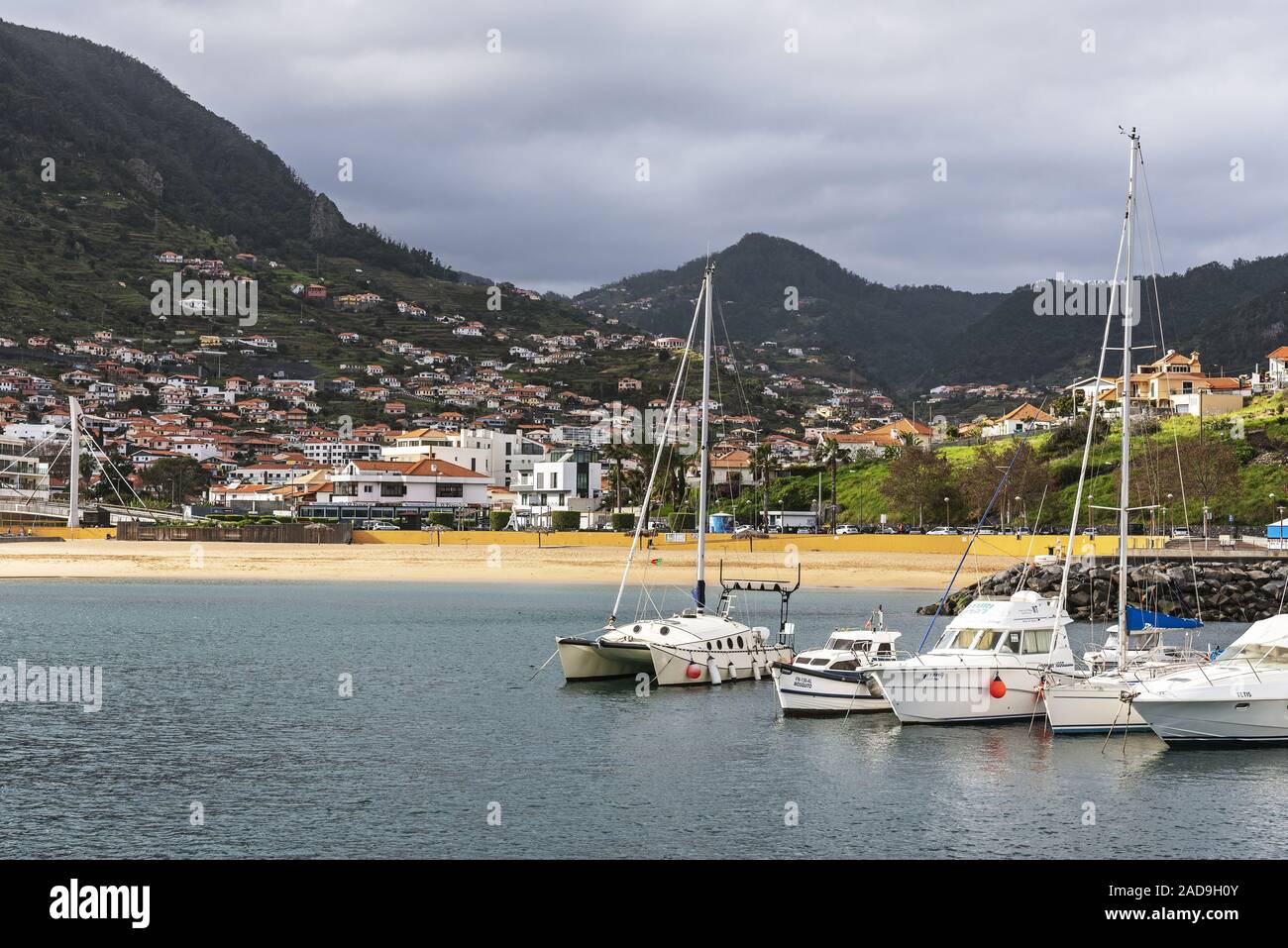 boats, harbour, Machico, Madeira, Portugal, Europe Stock Photo - Alamy