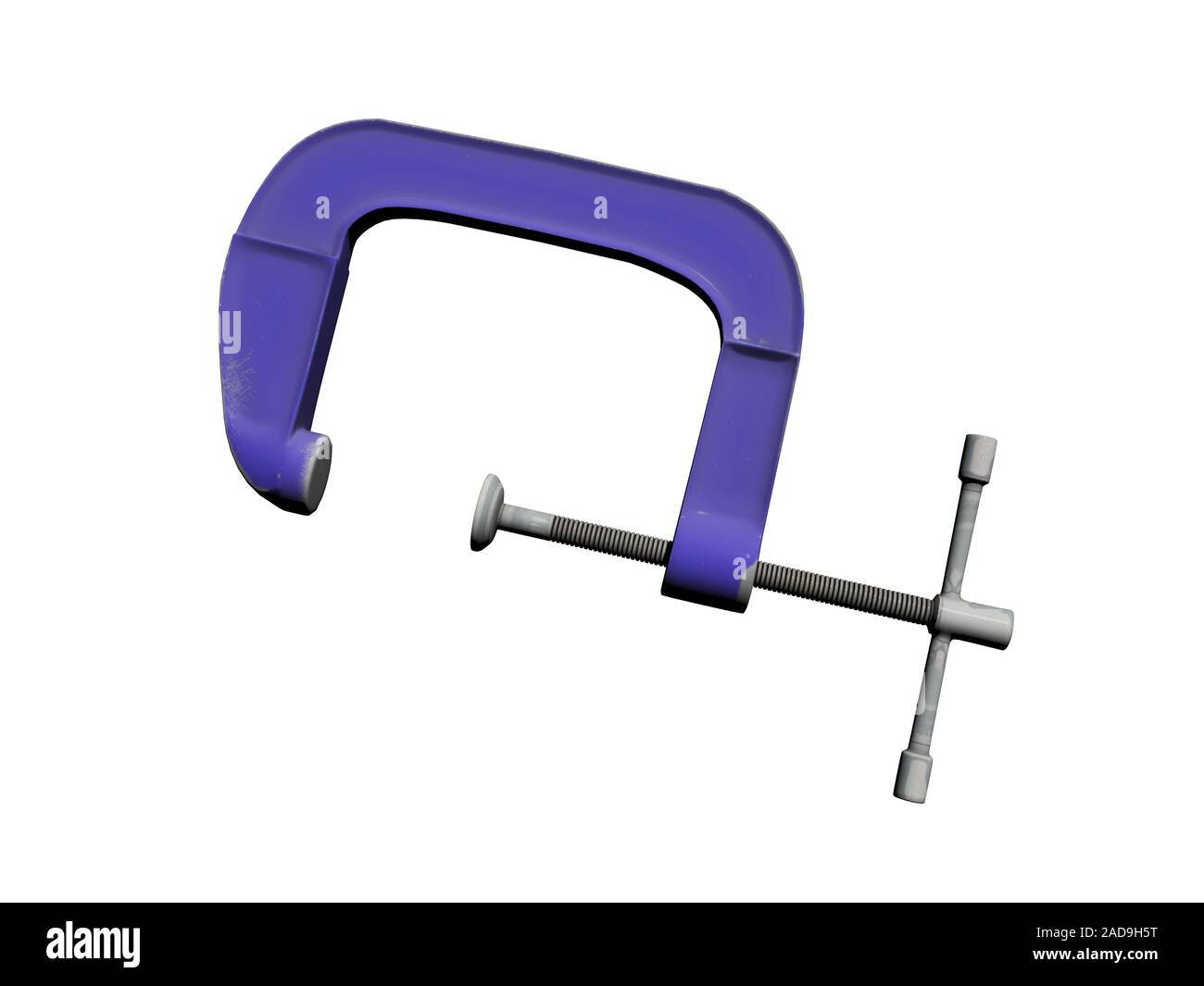 blue metallic screw clamp Stock Photo - Alamy