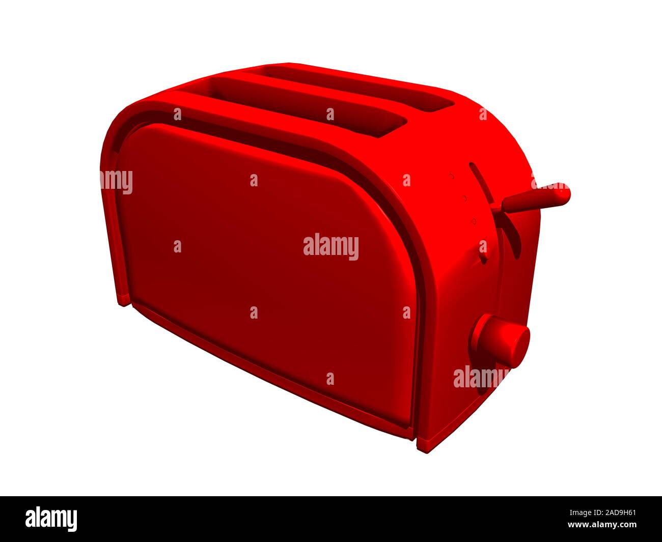 red metallic toaster Stock Photo - Alamy