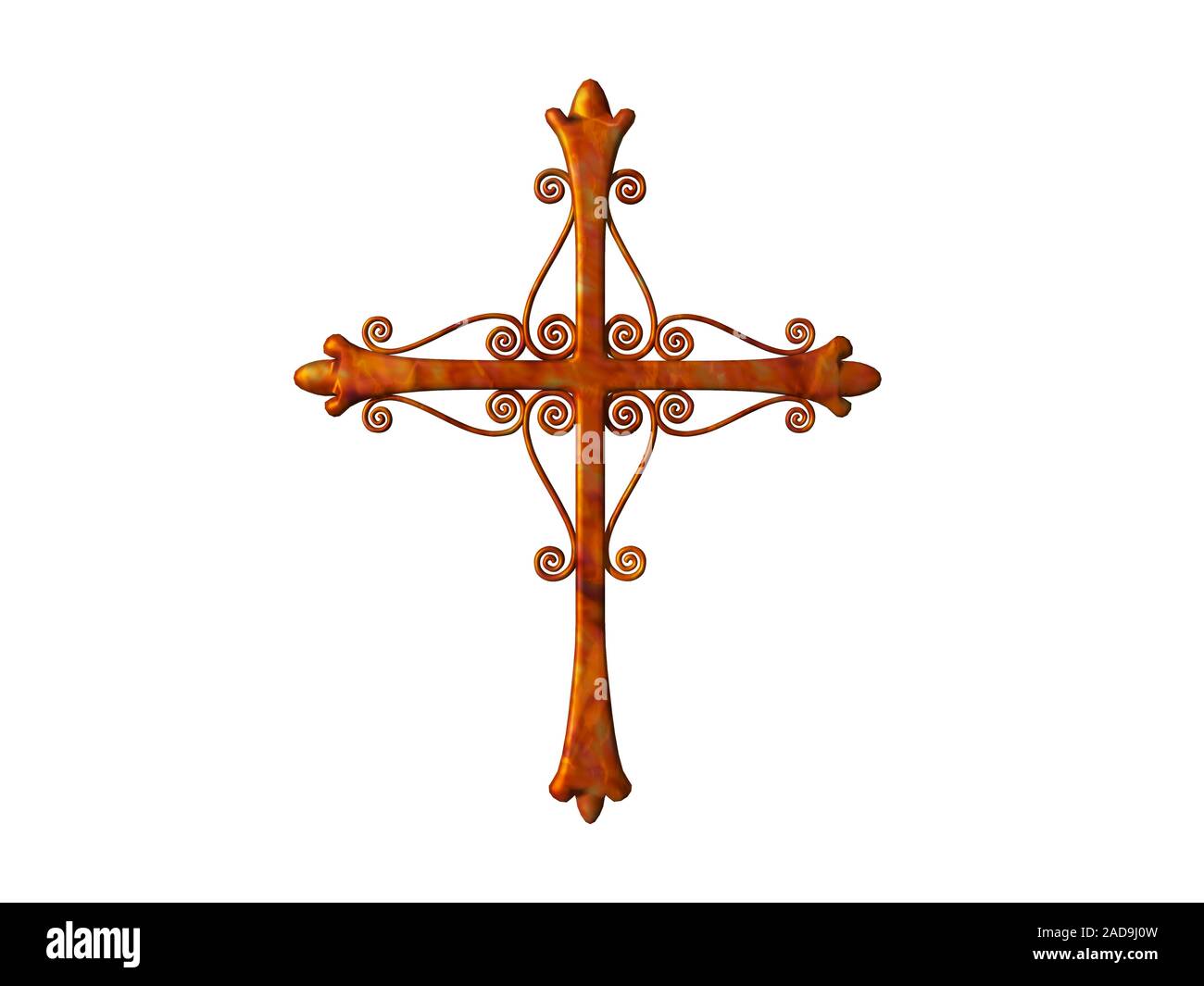 copper decorated cross Stock Photo - Alamy