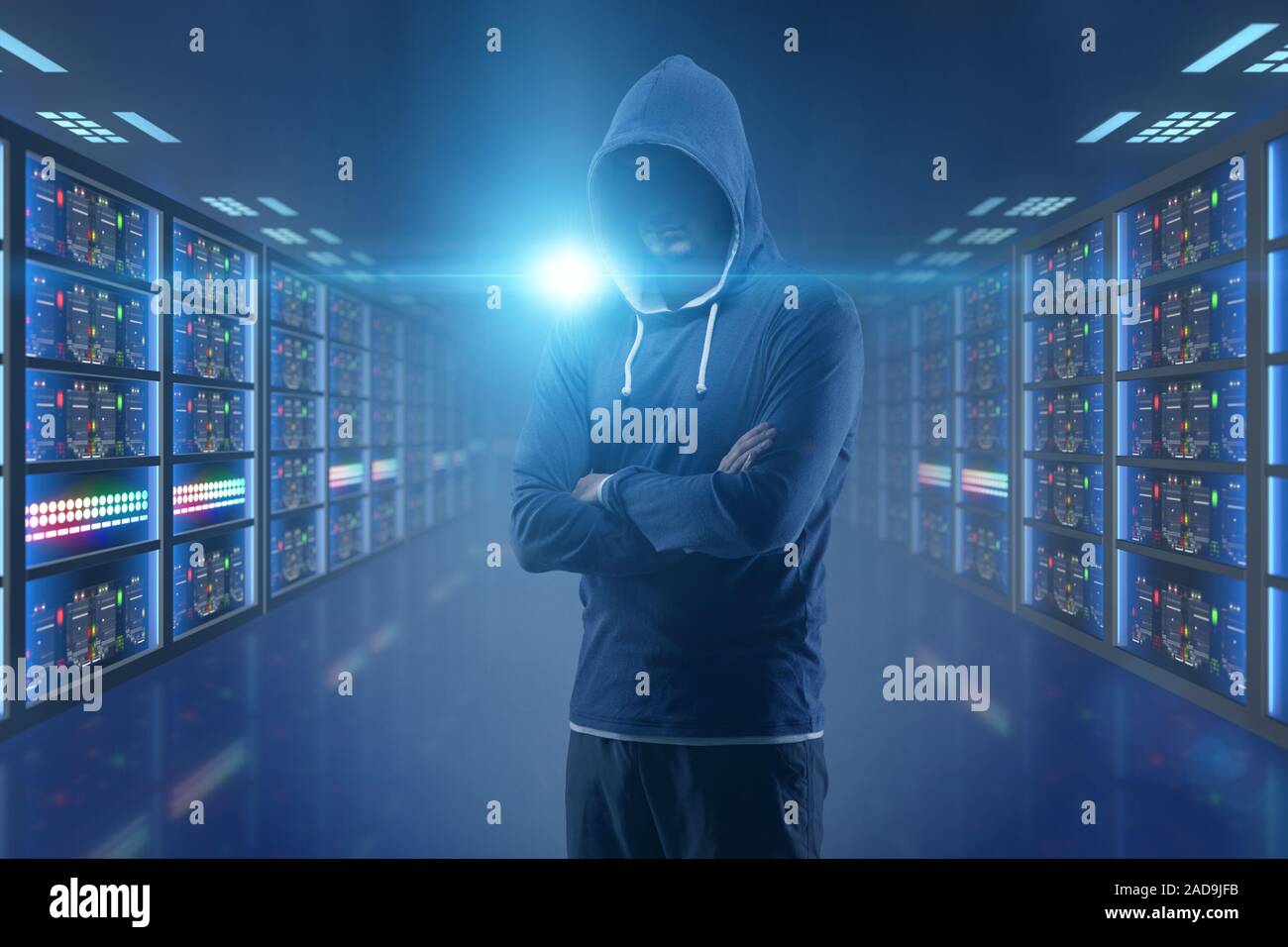 Hacker in digital security concept Stock Photo - Alamy