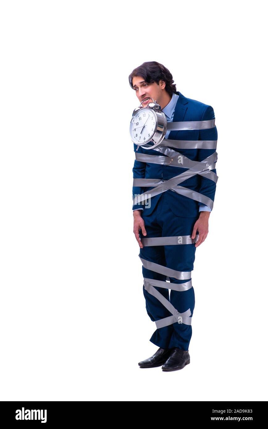 Young employee in time Cut Out Stock Images & Pictures - Alamy