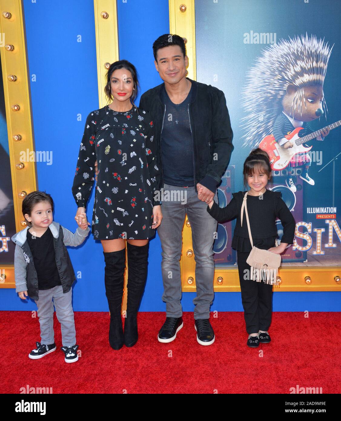 LOS ANGELES, CA. December 3, 2016: TV presenter Mario Lopez & family at ...