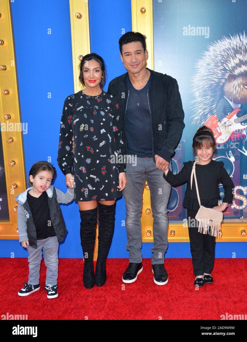 LOS ANGELES, CA. December 3, 2016: TV presenter Mario Lopez & family at ...