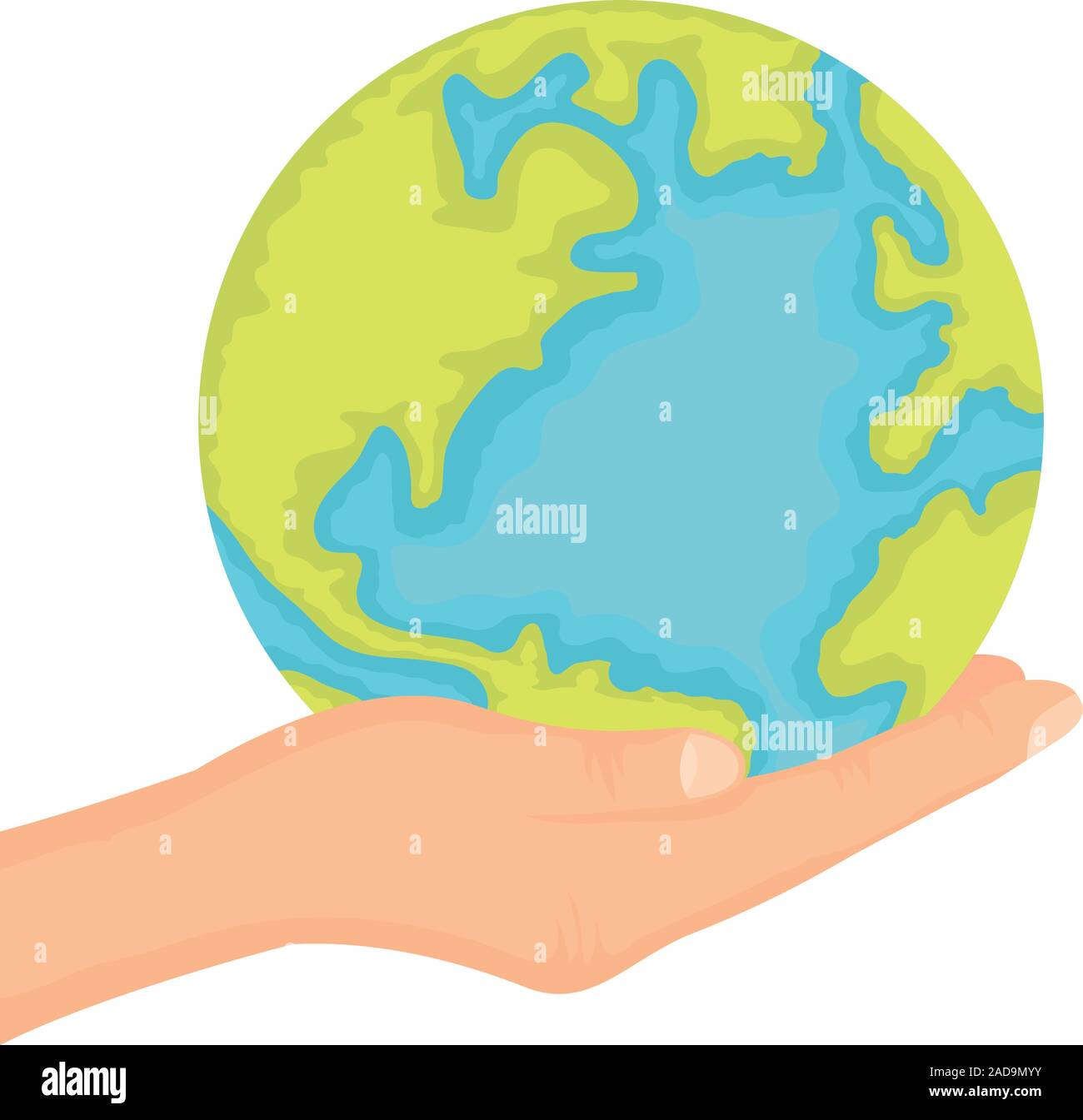hand lifting world planet earth Stock Vector Image & Art - Alamy