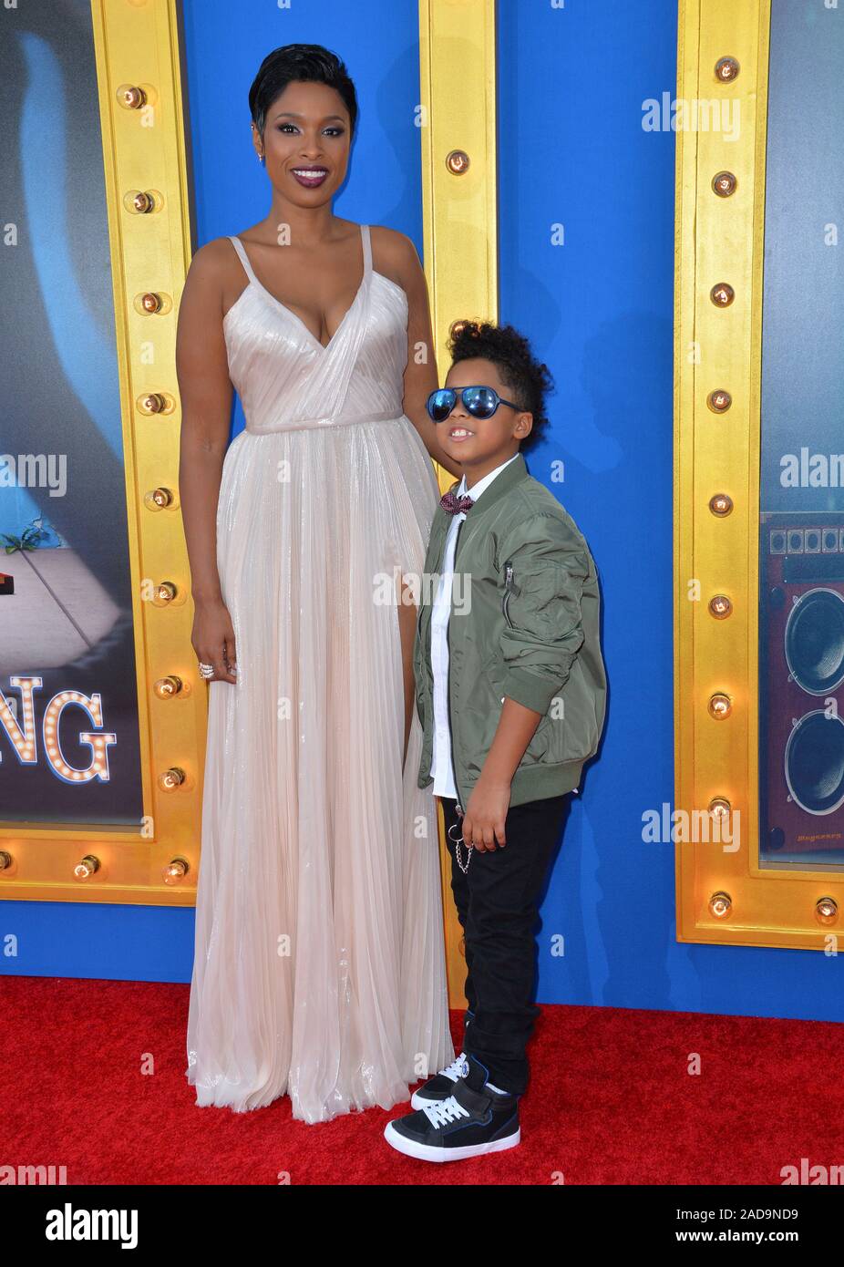 LOS ANGELES, CA. December 3, 2016: Actress Jennifer Hudson & son David ...