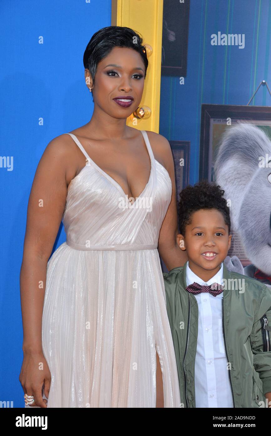 LOS ANGELES, CA. December 3, 2016: Actress Jennifer Hudson & son David ...