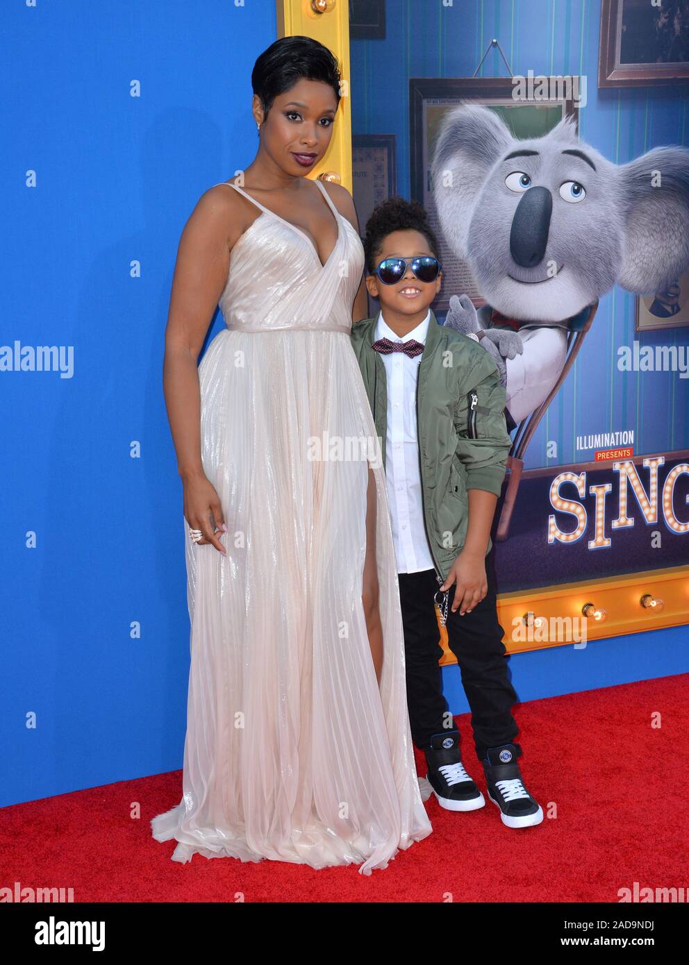 LOS ANGELES, CA. December 3, 2016: Actress Jennifer Hudson & son David ...