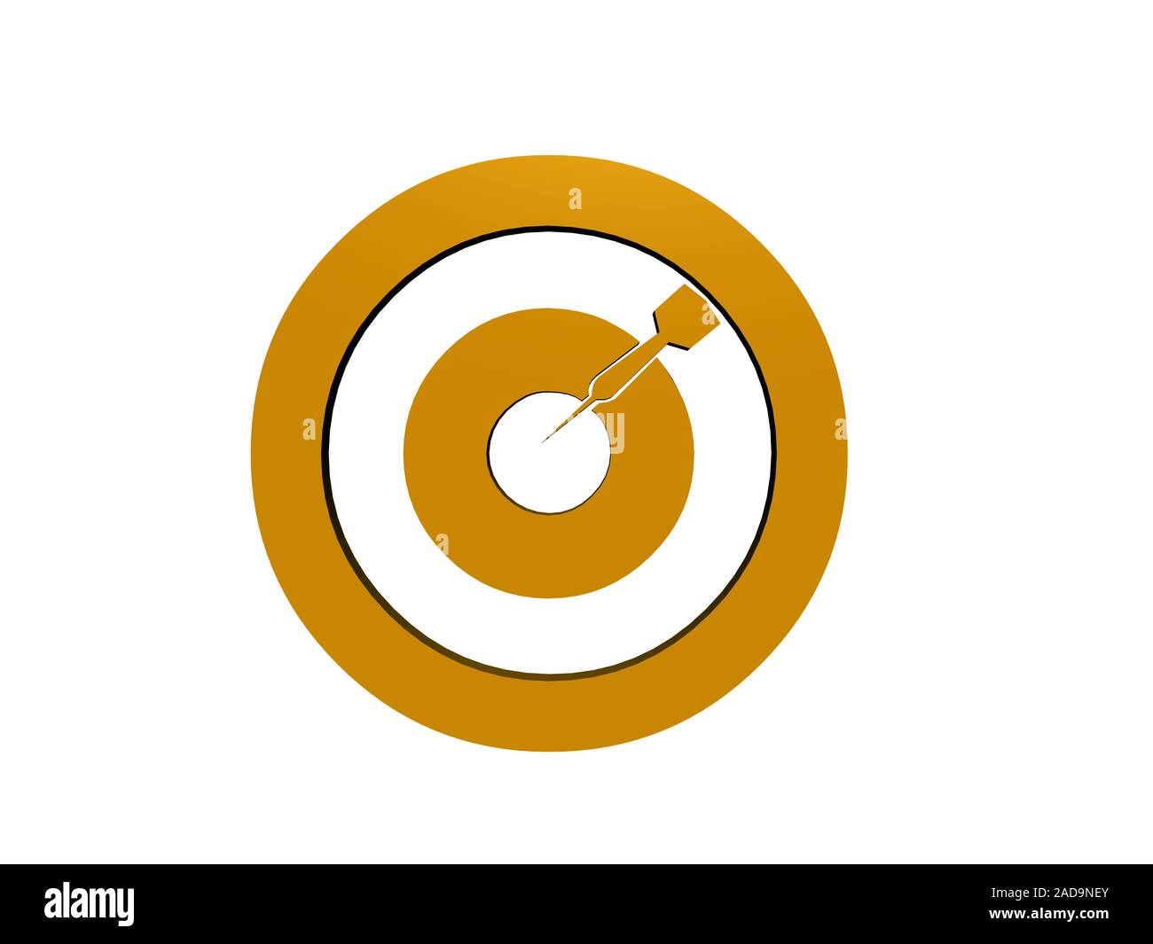 golden pictogram dartboard Stock Photo - Alamy