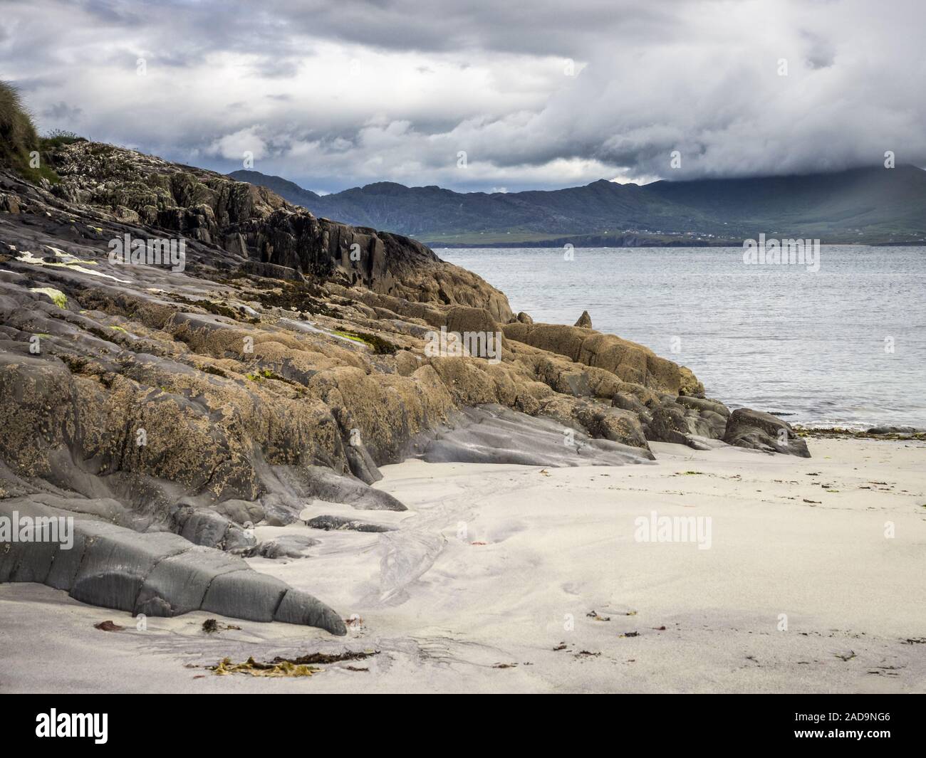 Sand beach on a coast of Ireland Stock Photo - Alamy