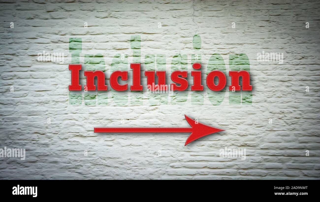 Street Sign to Inclusion Stock Photo - Alamy
