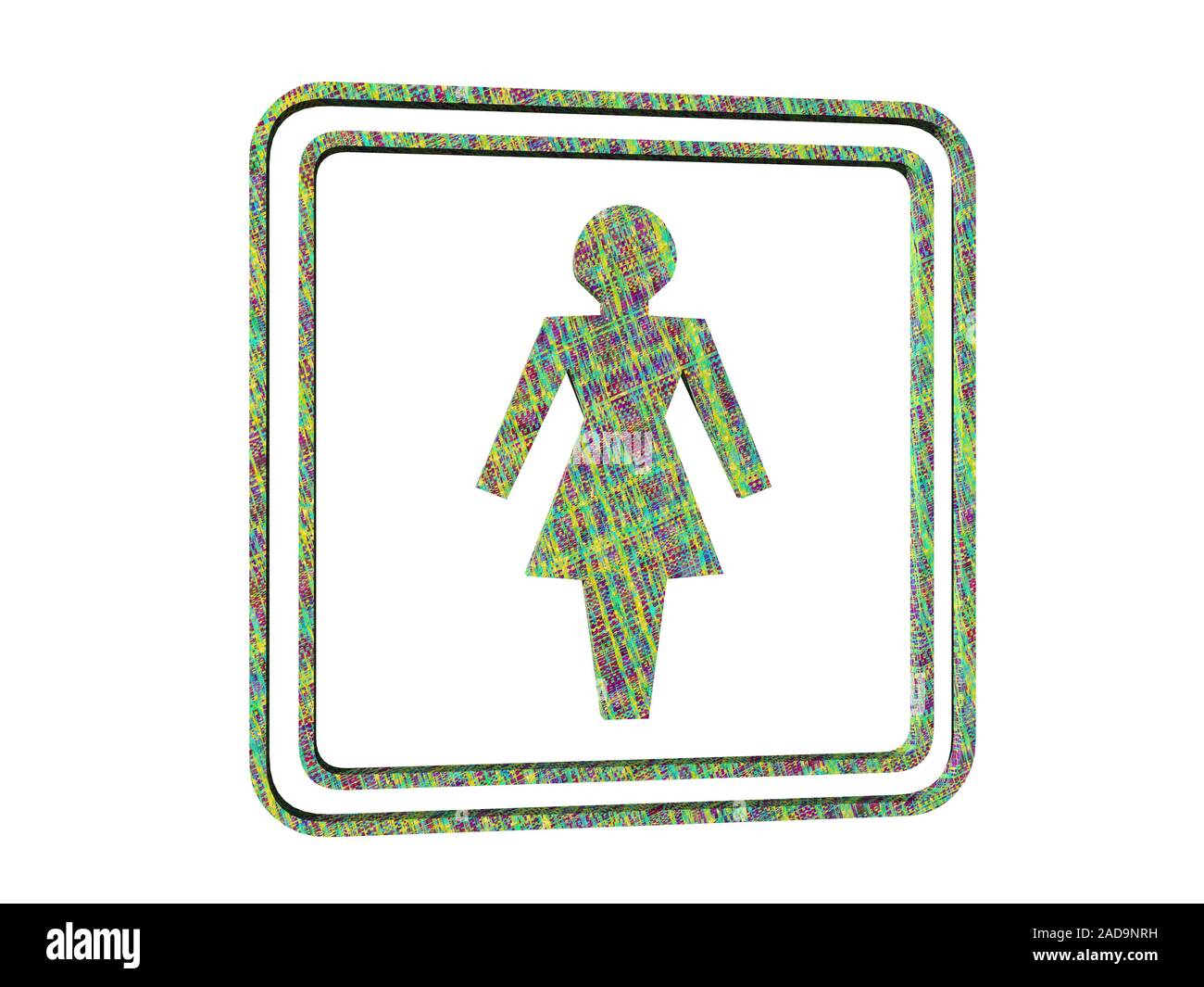 Symbol for ladies room Stock Photo - Alamy