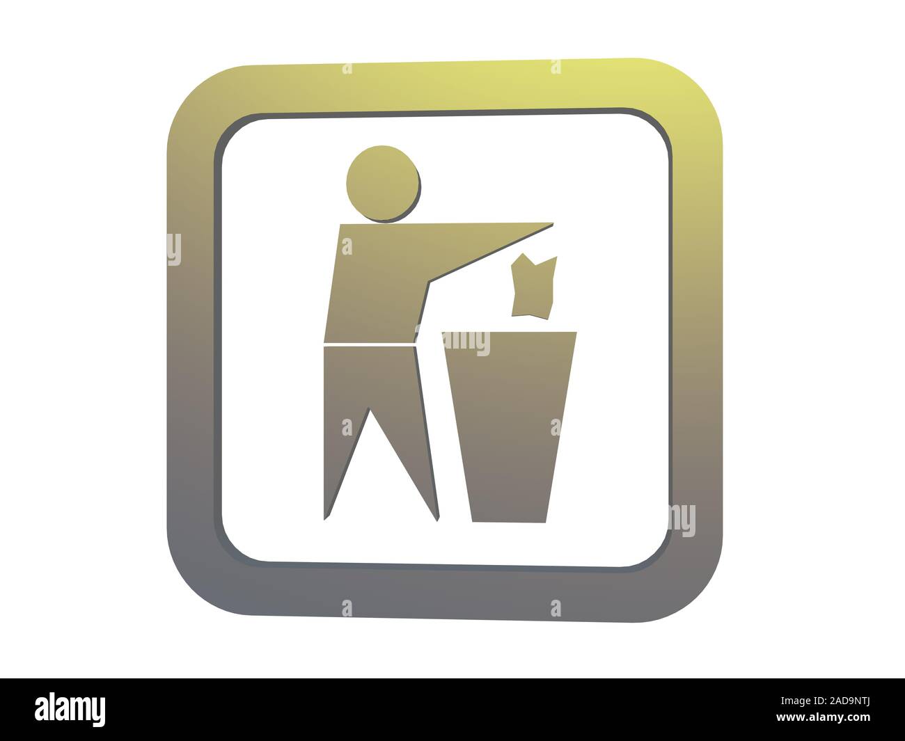 Pictogram for trash can Stock Photo - Alamy