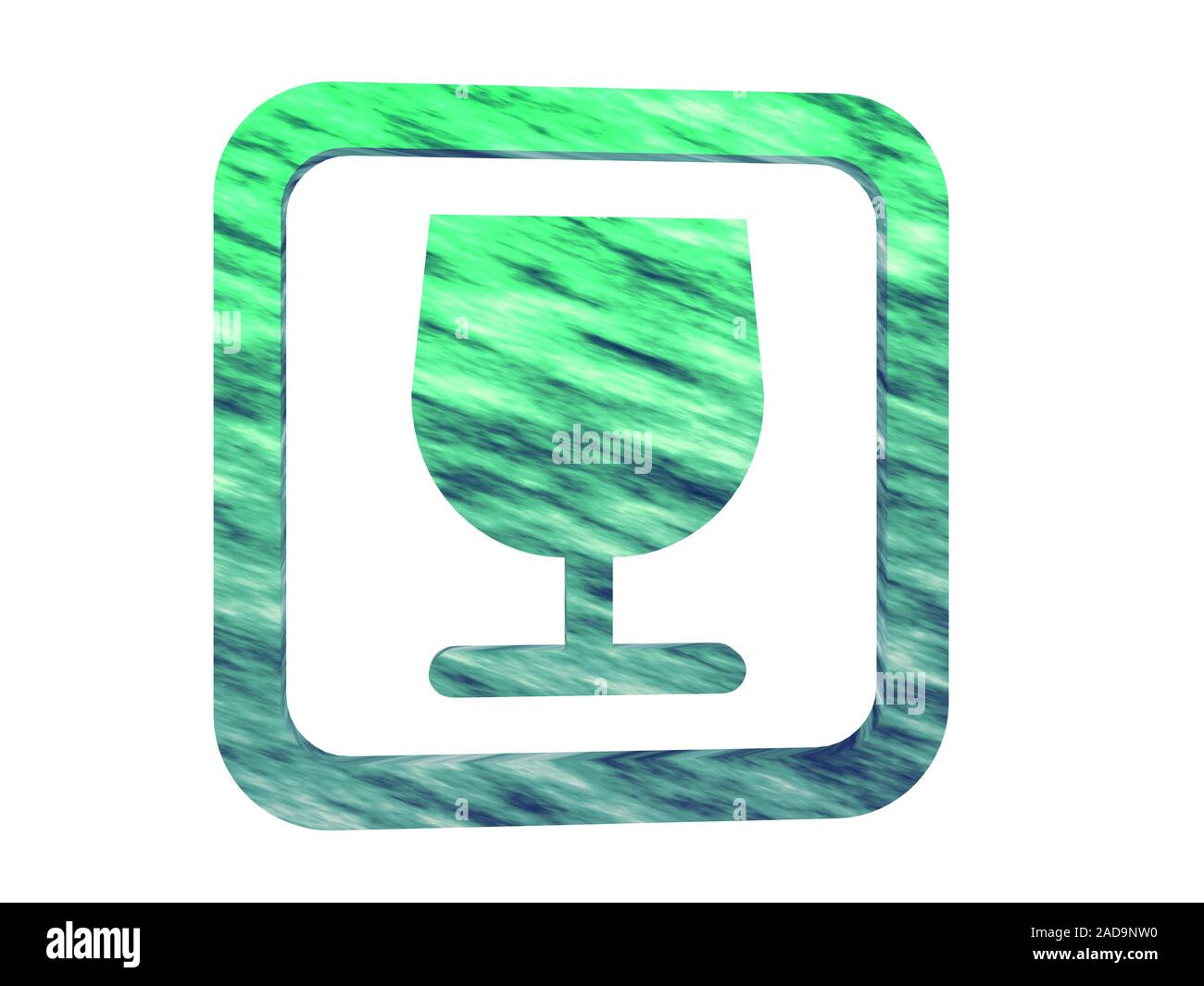 green pictogram for fragile Stock Photo - Alamy