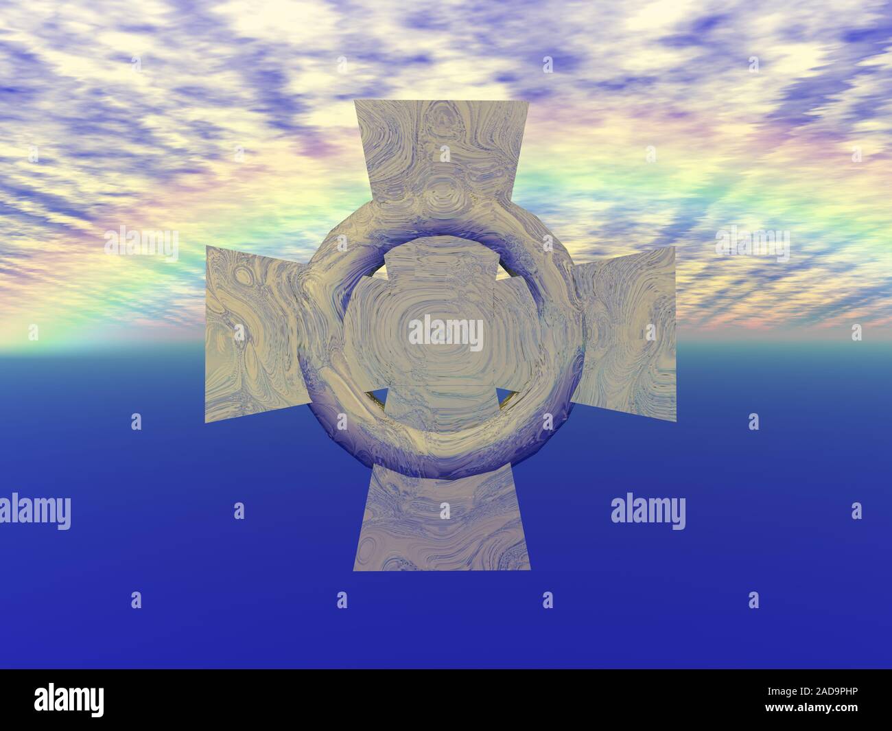 metallic cross in the sky Stock Photo - Alamy
