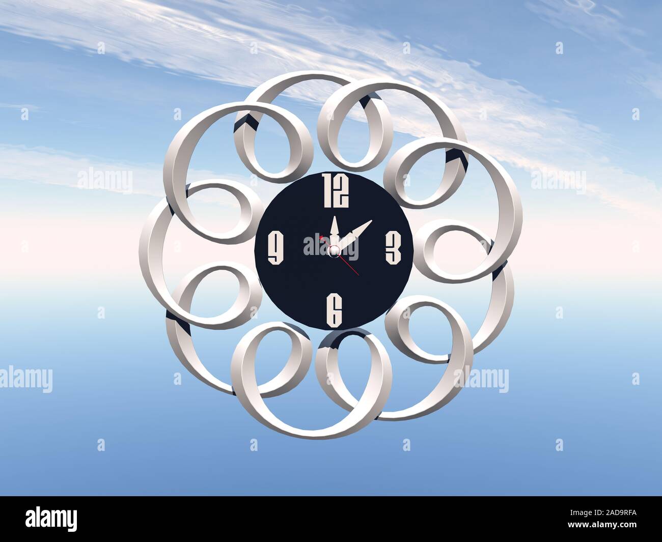 curved metallic clock Stock Photo - Alamy