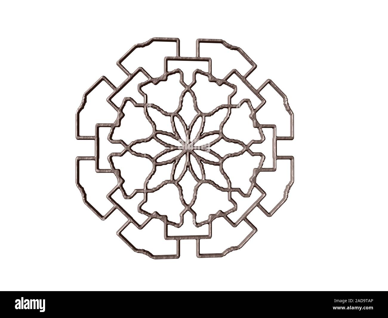 round leaded glass window Stock Photo - Alamy