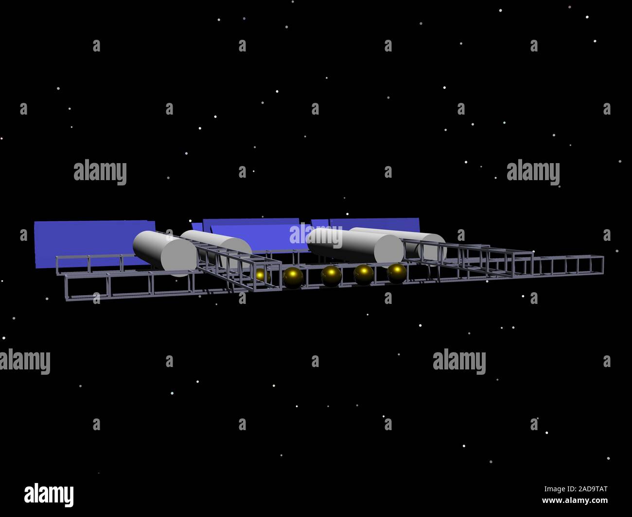 Space station with solar cells Stock Photo - Alamy