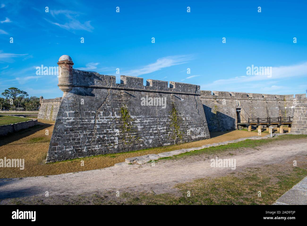 A fortified military base stronghold in St Augustine, Florida Stock ...
