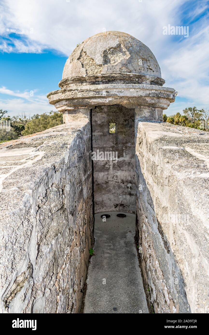 A fortified military base stronghold in St Augustine, Florida Stock ...