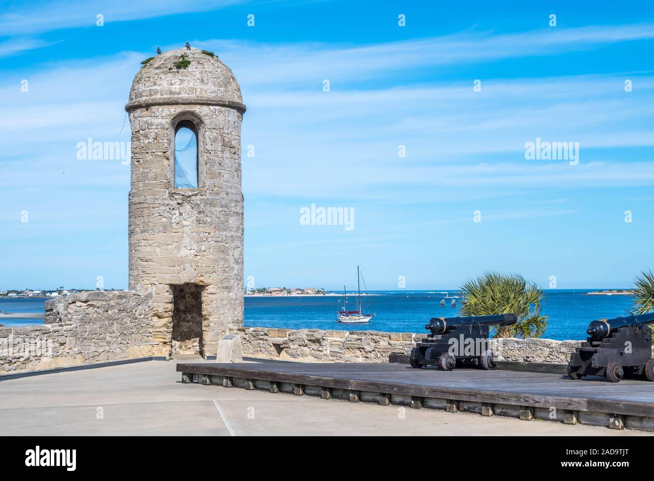 A fortified military base stronghold in St Augustine, Florida Stock ...