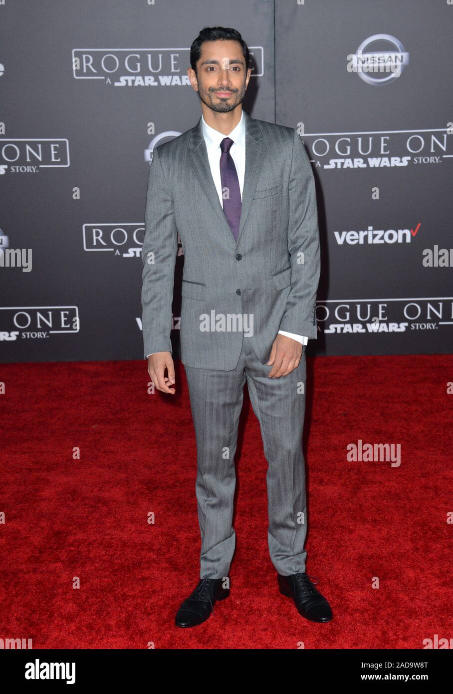 Actor Riz Ahmed at the world premiere of "Rogue One: A Star Wars Story ...
