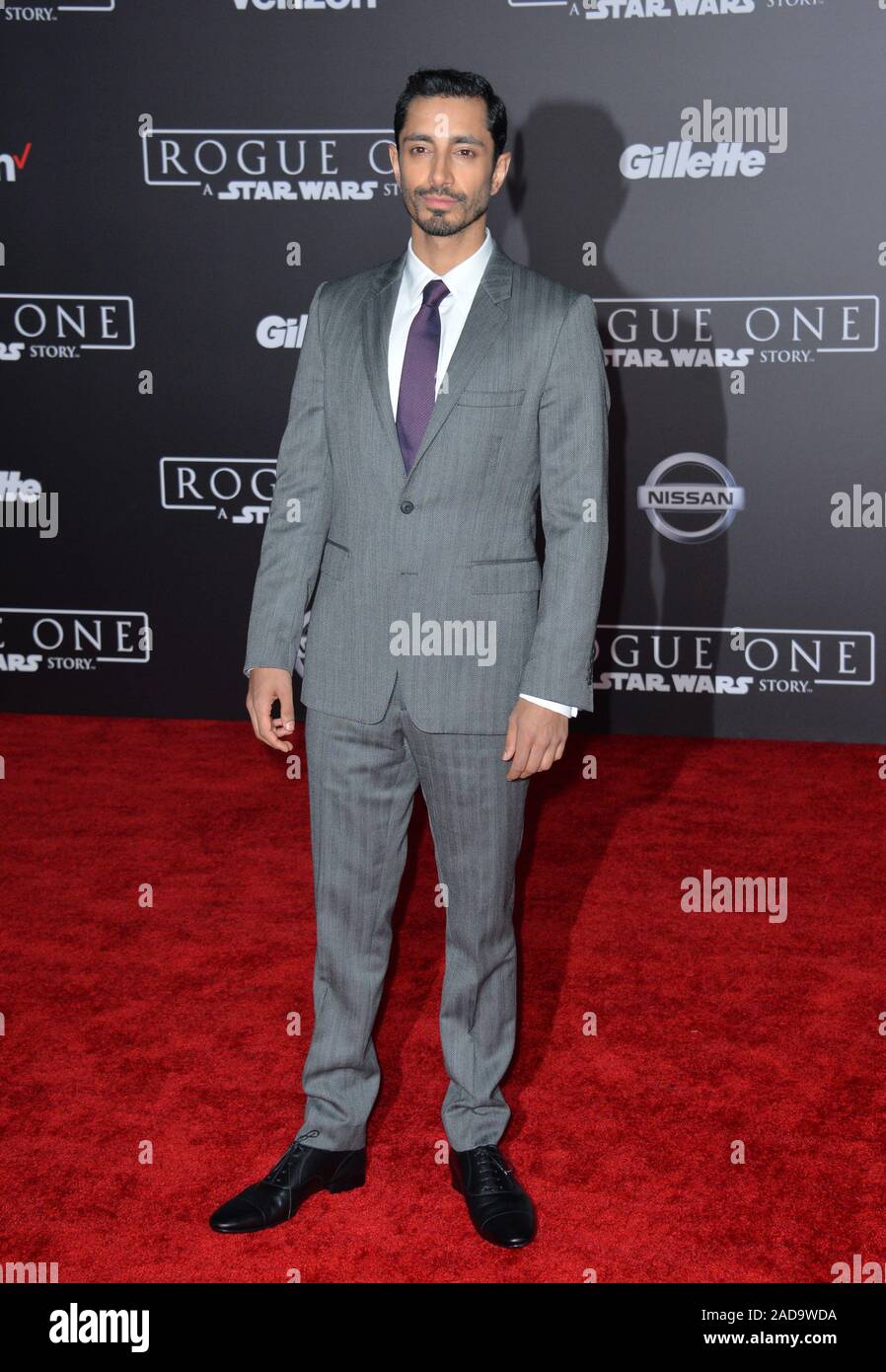 Actor Riz Ahmed at the world premiere of "Rogue One: A Star Wars Story ...