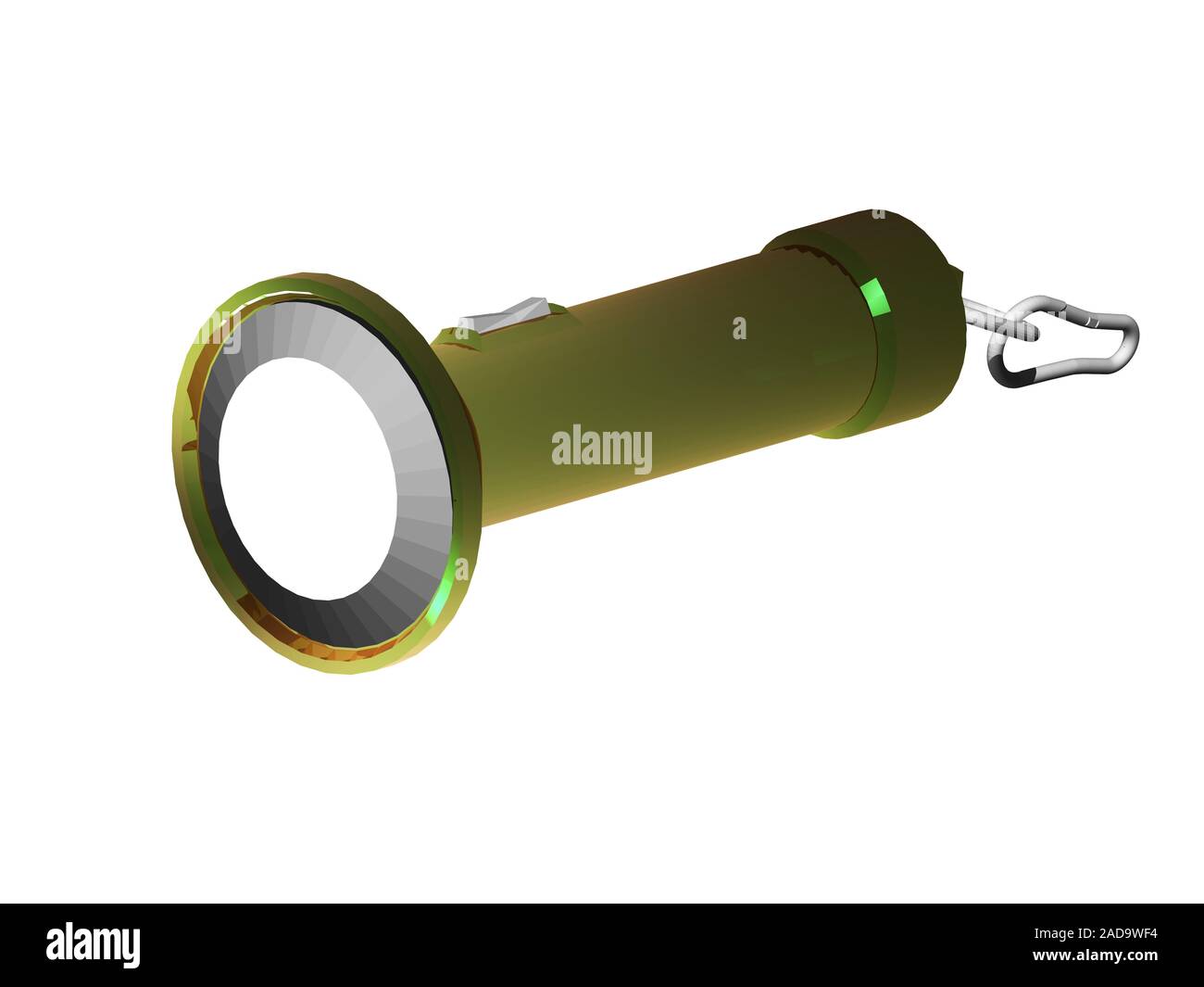 Flashlight with snap hook Stock Photo - Alamy