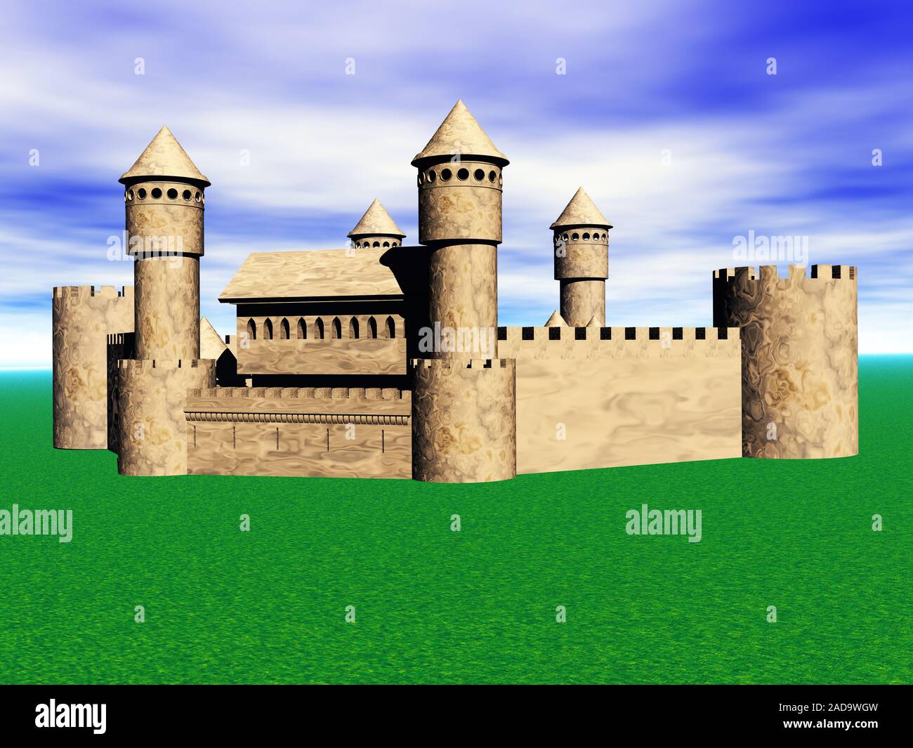 The ancient walls and battlements hi-res stock photography and images ...