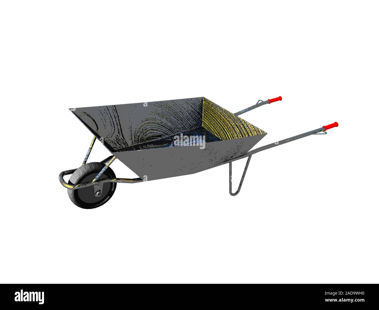 wheelbarrow with red handles Stock Photo - Alamy