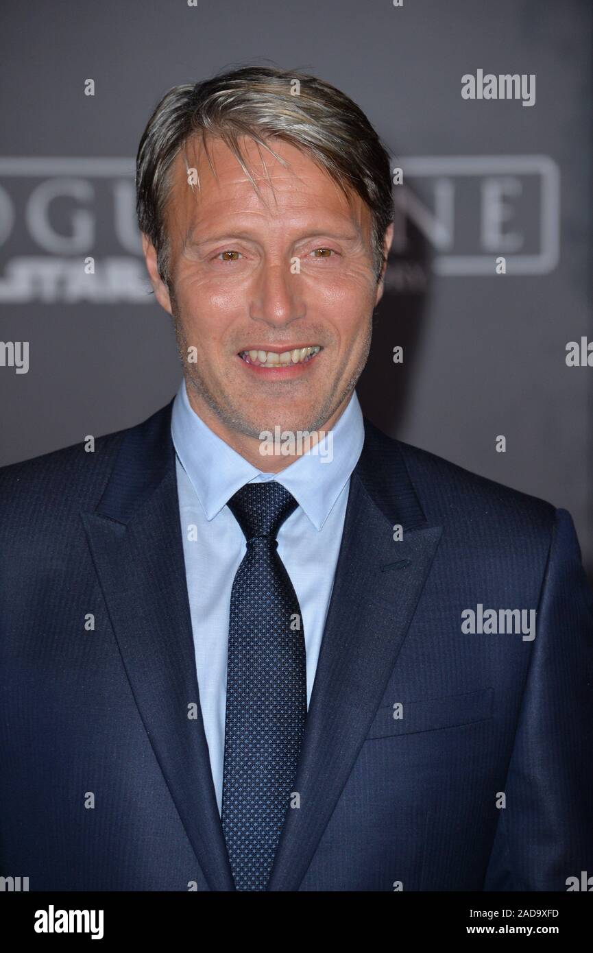 Actor Mads Mikkelsen at the world premiere of "Rogue One: A Star Wars ...