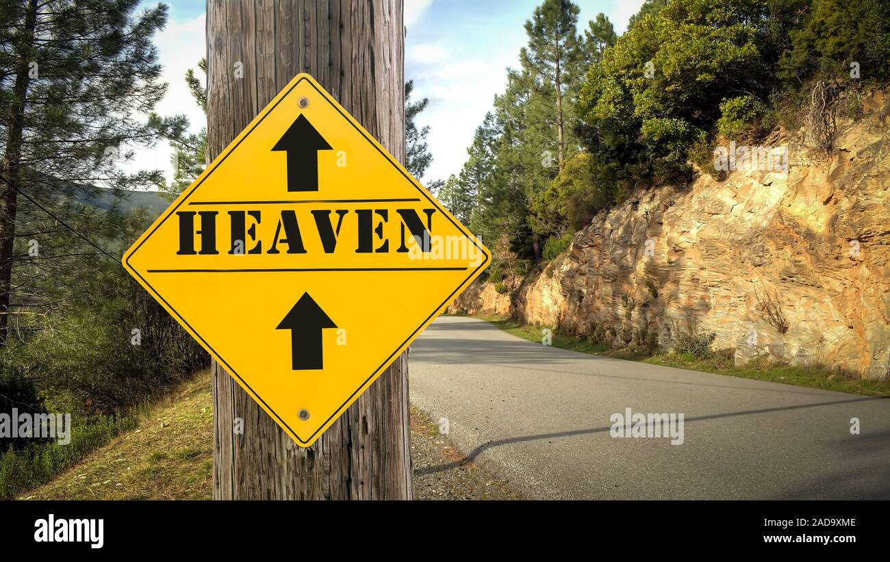 Street Sign to Heaven Stock Photo - Alamy