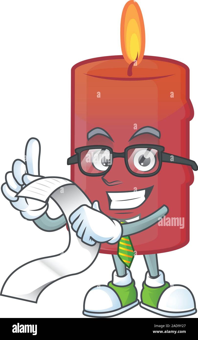 Cute red candle cartoon character with menu ready to serve Stock Vector ...