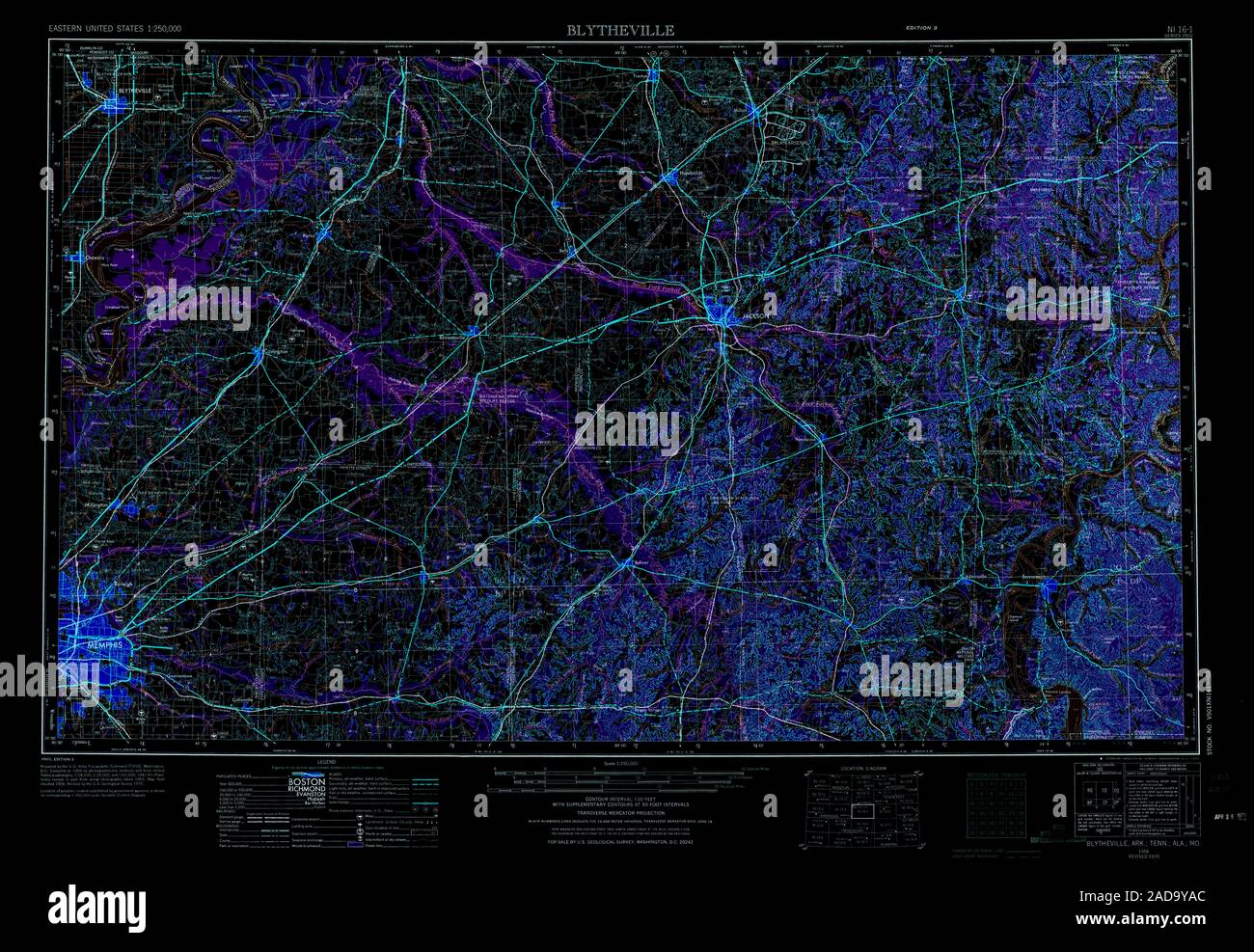 Map of blytheville hi-res stock photography and images - Alamy