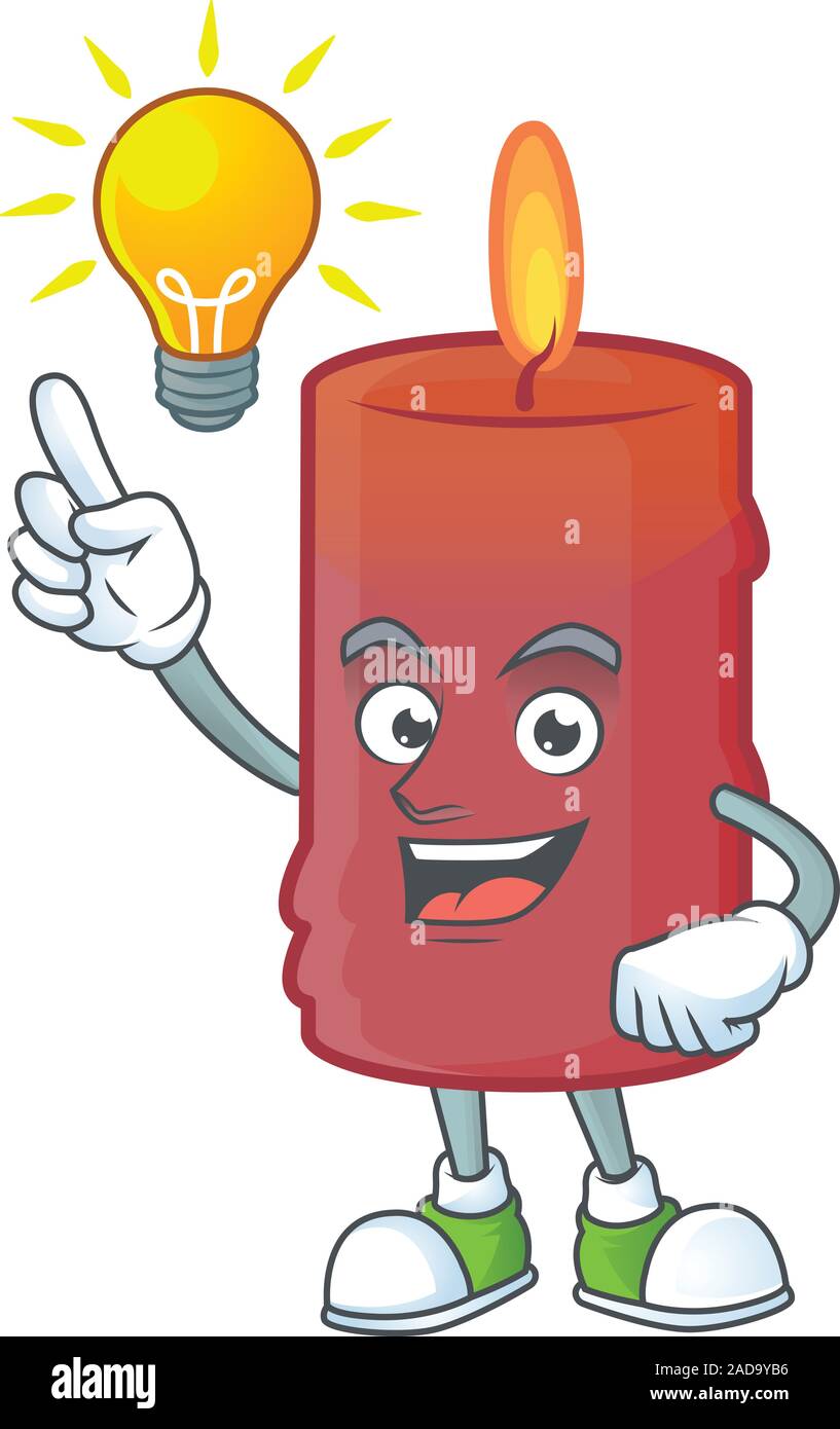 Have an idea cute red candle on a cartoon style Stock Vector Image ...