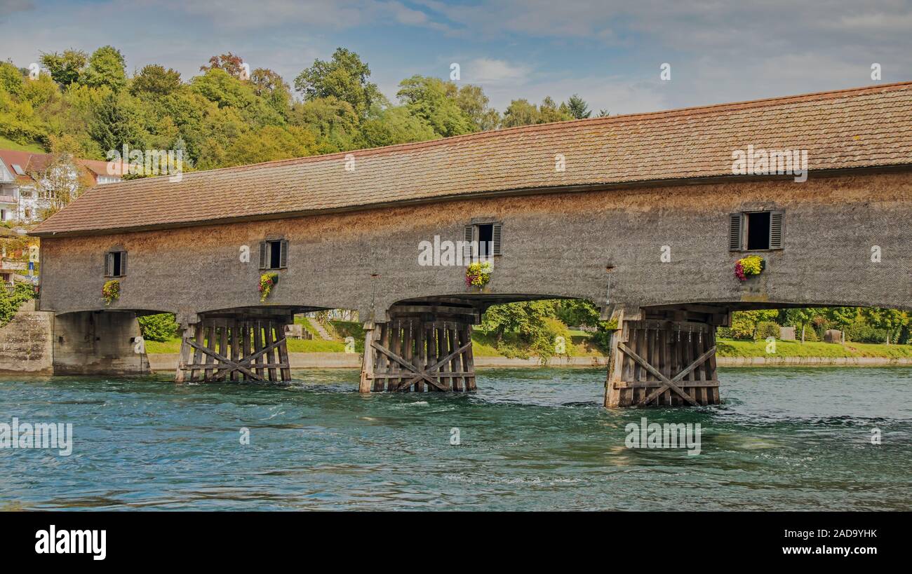 Rhine bridge Diessenhofen, Canton Thurgau, Switzerland Stock Photo - Alamy