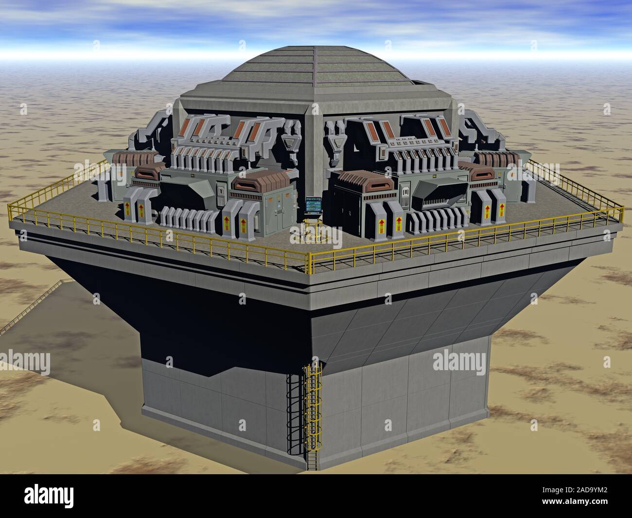 futuristic reactor construction Stock Photo - Alamy