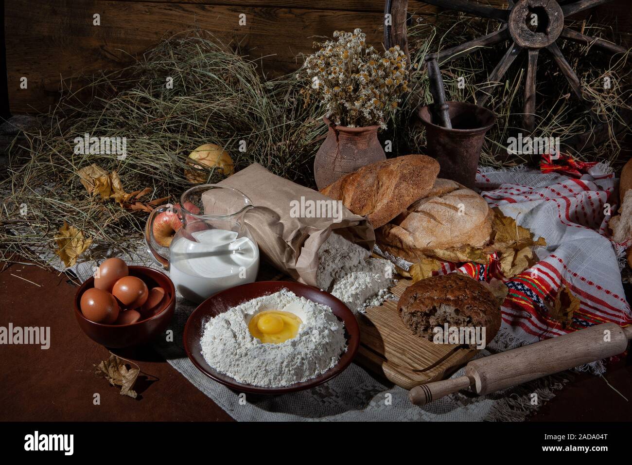 Still Life In Rural Style Stock Photo - Alamy