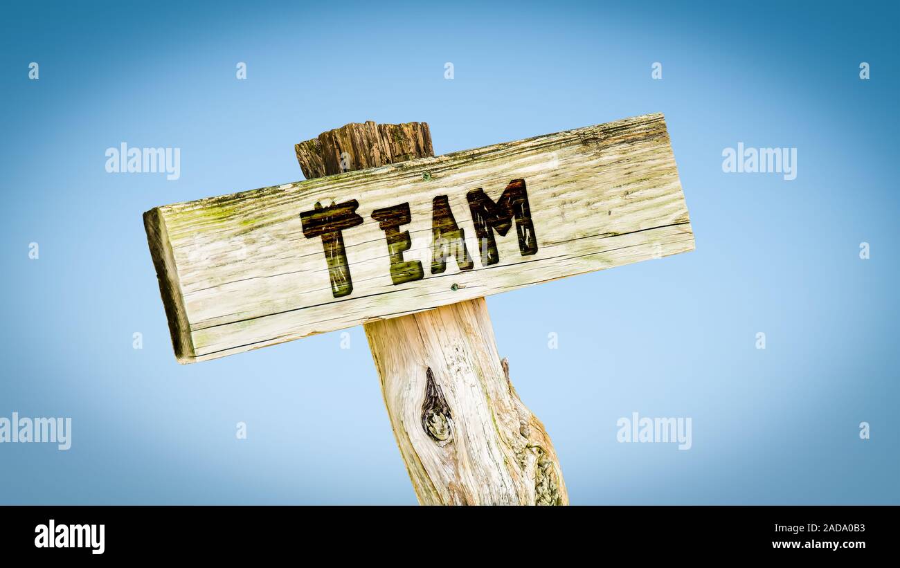 Street Sign to Team Stock Photo - Alamy