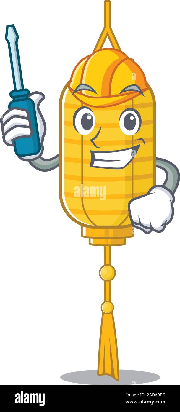 Cool automotive lamp hanging presented in cartoon character style Stock ...