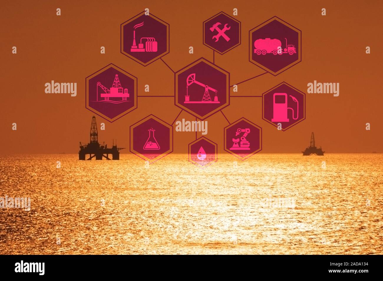 Concept of automation in oil and gas industry Stock Photo - Alamy