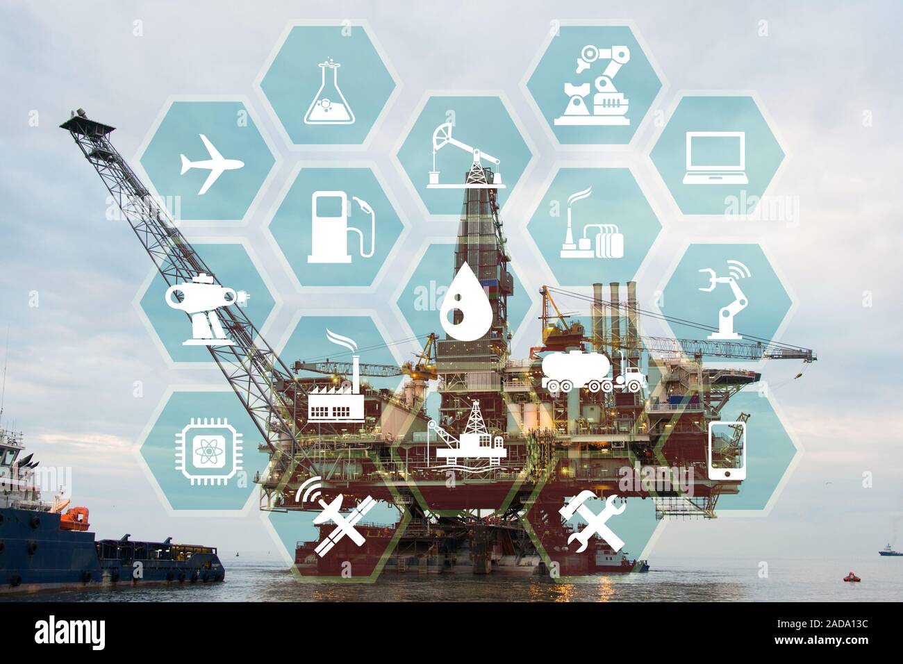 Concept of automation in oil and gas industry Stock Photo - Alamy