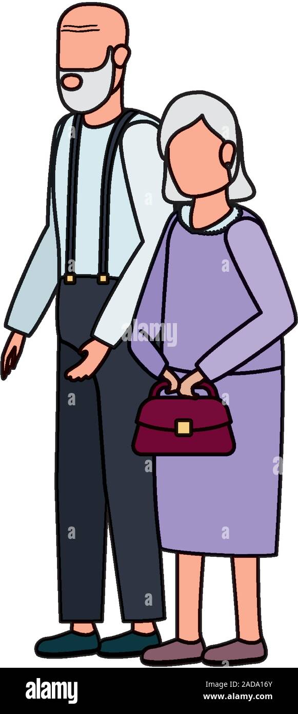 cute grand parents avatars characters Stock Vector Image & Art - Alamy