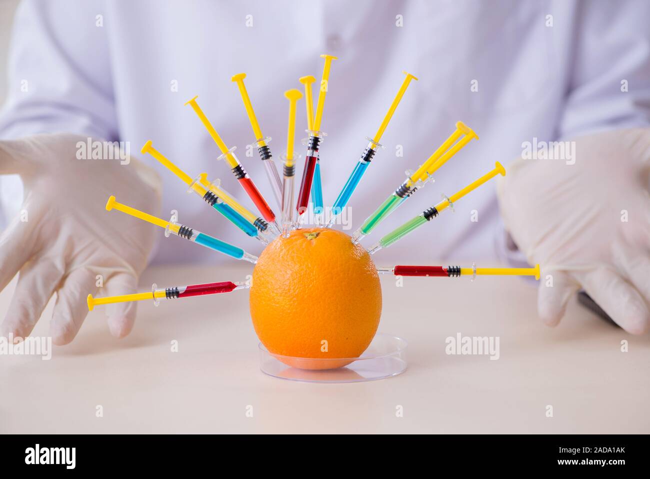 Male nutrition expert testing food products in lab Stock Photo - Alamy